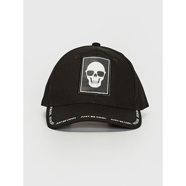 Erkek Çocuk Kuru Kafa Baskılı Ter Bantlı Şapka Erkek Çocuk Kuru Kafa Baskılı Ter Bantlı Şapka