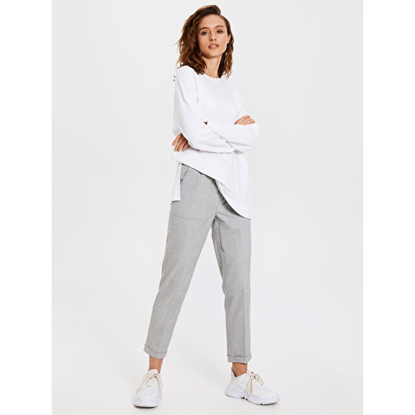 Beli Lastikli Bilek Boy Harem Pantolon