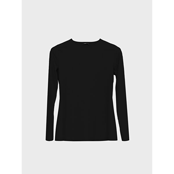 LCW BASIC Bisiklet Yaka Standart Fit Uzun Kollu Penye Kadın Düz Pamuklu Tişört LCW BASIC Bisiklet Yaka Standart Fit Uzun Kollu Penye Kadın Düz Pamuklu Tişört
