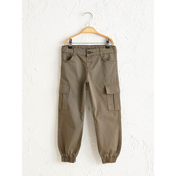 Basic Gabardin Erkek Çocuk Jogger Kargo Pantolon