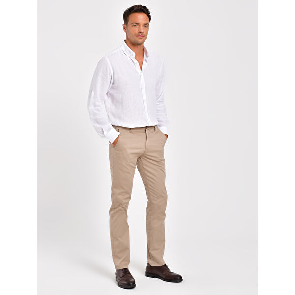 Normal Kalıp Gabardin Chino Pantolon