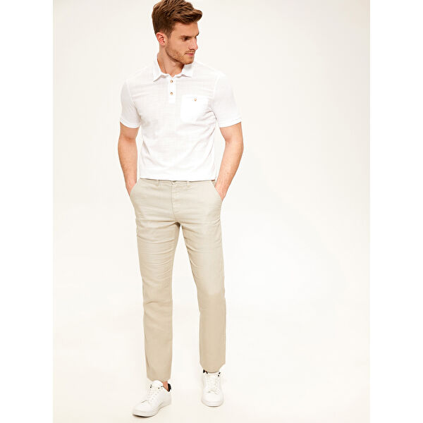 Regular Fit Dokulu Erkek Pantolon