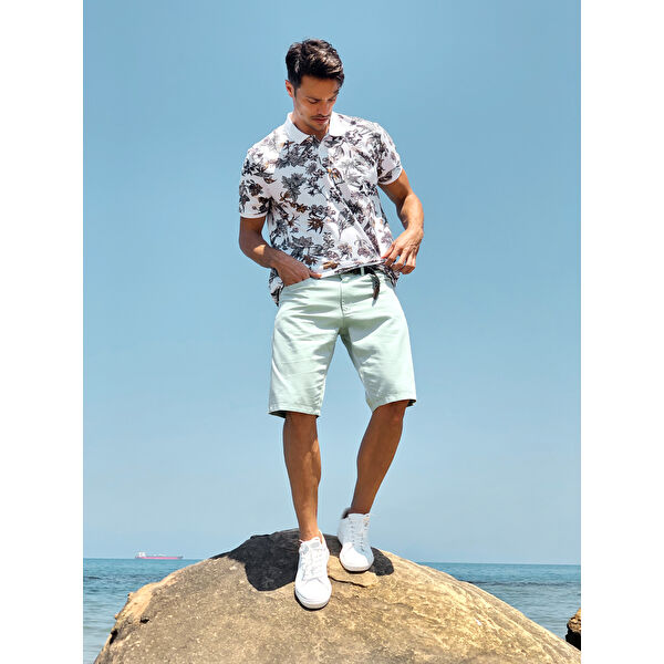 Slim Fit Bermuda Erkek Şort