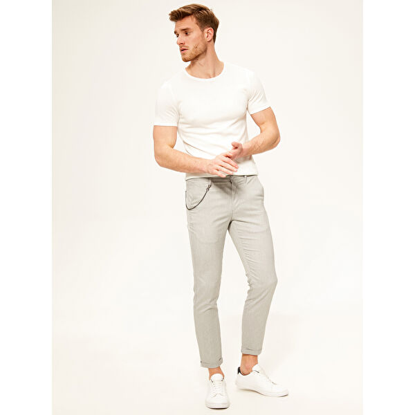 Slim Fit Poliviskon Pantolon