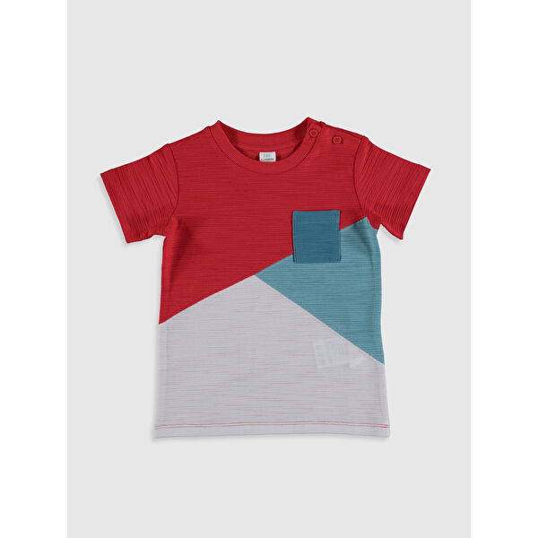 Erkek Bebek Renk Bloklu Tişört Erkek Bebek Renk Bloklu Tişört