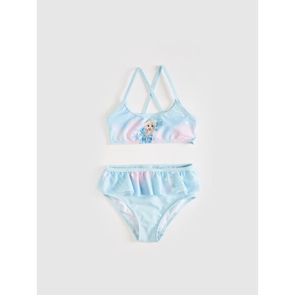 Kız Çocuk Elsa Baskılı Pamuklu Bikini Kız Çocuk Elsa Baskılı Pamuklu Bikini