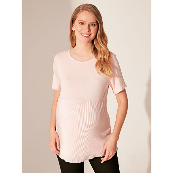 Düz Viskon Hamile Tişört Düz Viskon Hamile Tişört