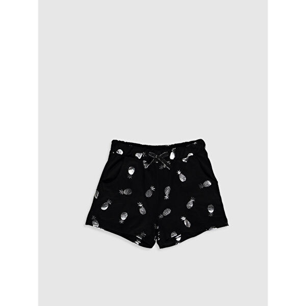 Kız Çocuk Baskılı Pamuklu Şort