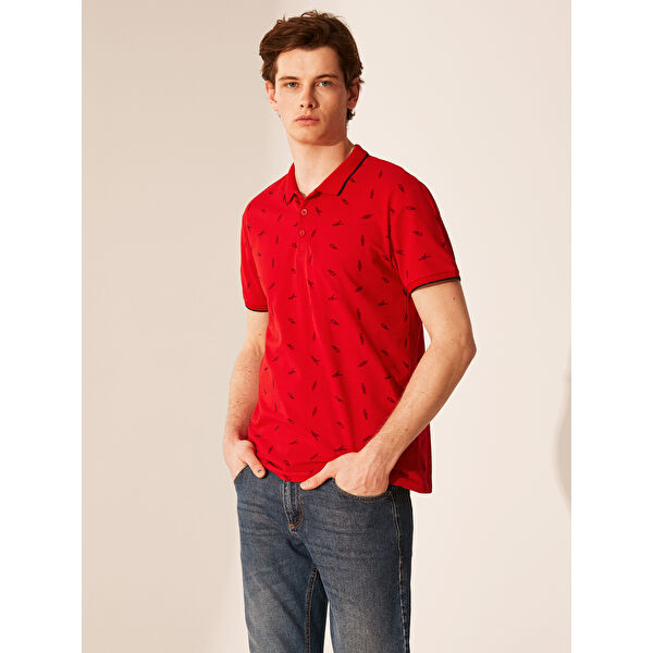 Polo Yaka Desenli Tişört Baba Oğul Kombini