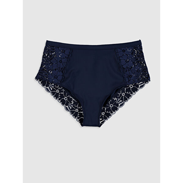 Dantel Detaylı Yüksek Bel Külot