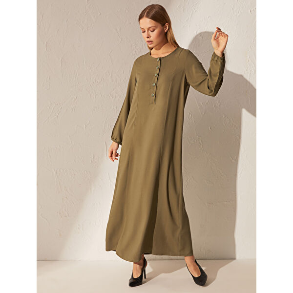 LCW GRACE Standart Fit Uzun Kollu Kadın Elbise