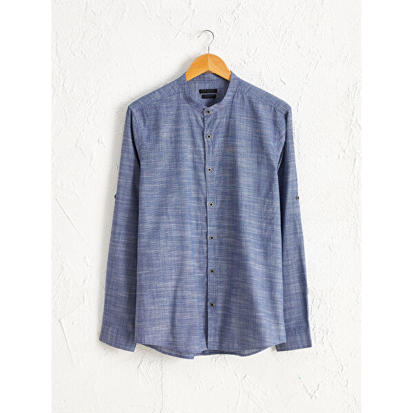 Ekstra Slim Fit Hakim Yaka Poplin Gömlek Ekstra Slim Fit Hakim Yaka Poplin Gömlek