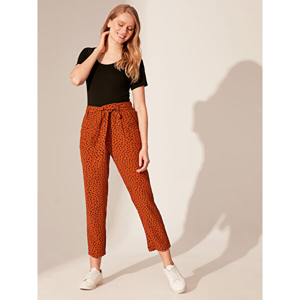 Beli Kuşaklı Maroken Pantolon Beli Kuşaklı Maroken Pantolon