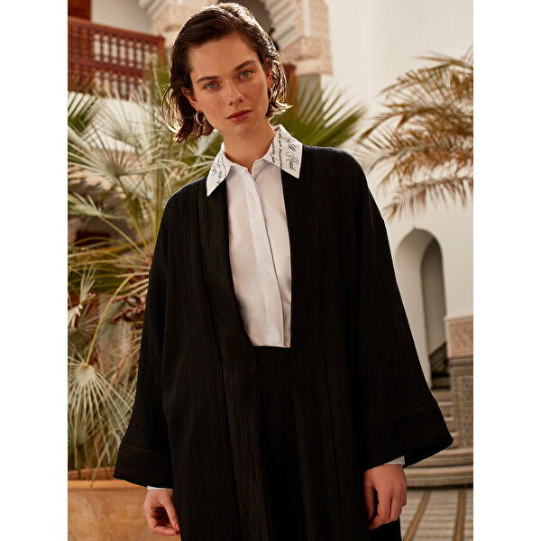 MODEST Gömlek Yaka Uzun Kollu Oversize Poplin Kadın Tunik