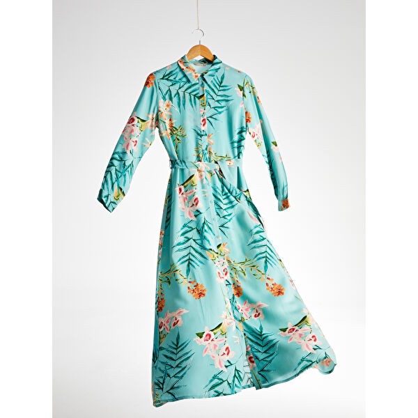 LCW CLASSIC Standart Fit Uzun Kollu Kadın Elbise