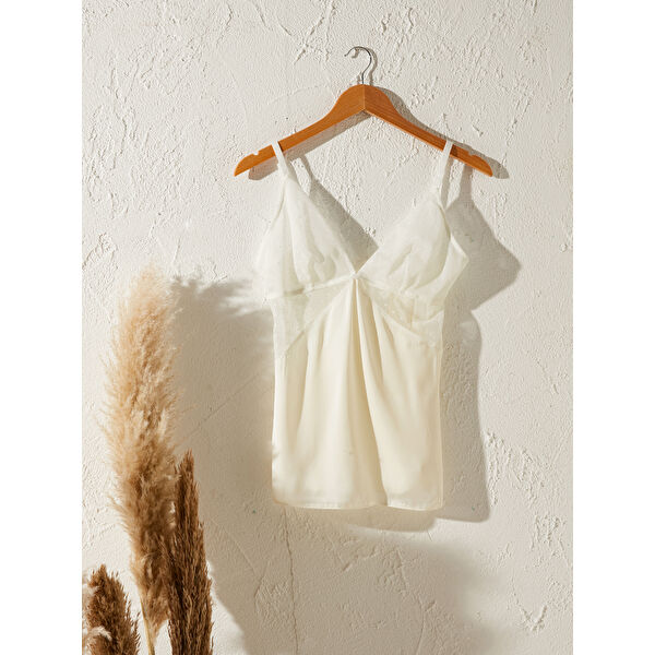 Dantelli Askılı Pijama Üst Dantelli Askılı Pijama Üst