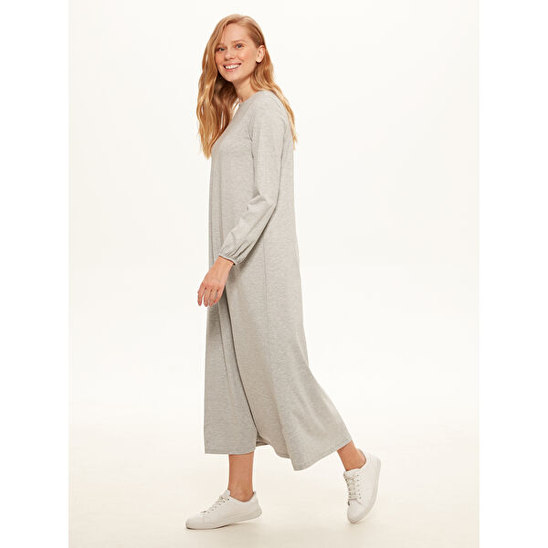 LCW GRACE Standart Fit Uzun Kollu Penye Kadın Elbise