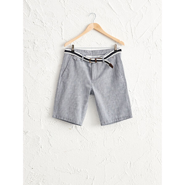 Slim Fit Bermuda Gabardin Şort