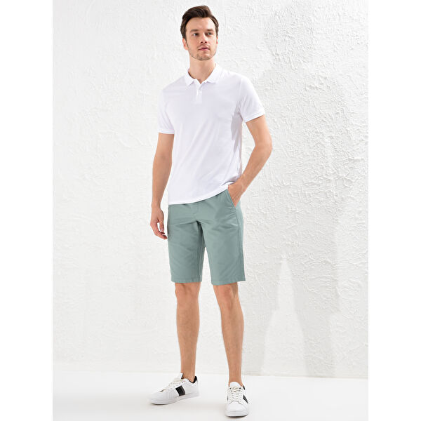 Slim Fit Bermuda Gabardin Şort