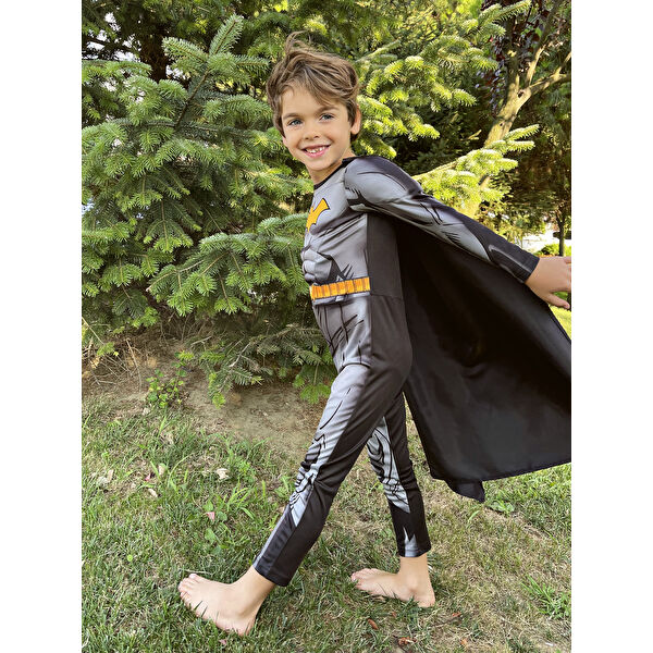 Bisiklet Yaka Uzun Kollu Erkek Çocuk Batman Kostüm Bisiklet Yaka Uzun Kollu Erkek Çocuk Batman Kostüm