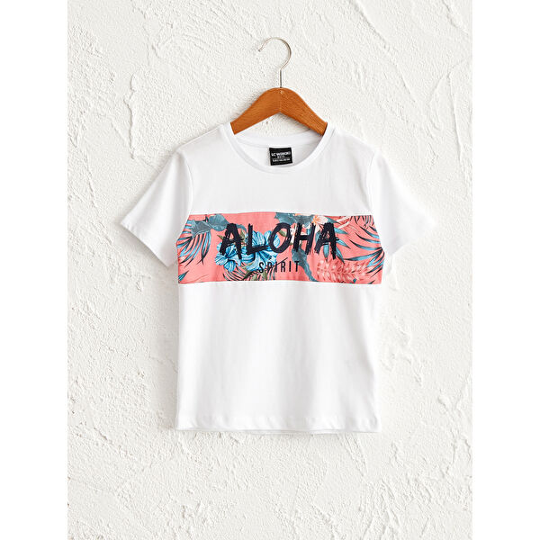 Erkek Çocuk Baskılı Pamuklu Tişört  Aile Kombini