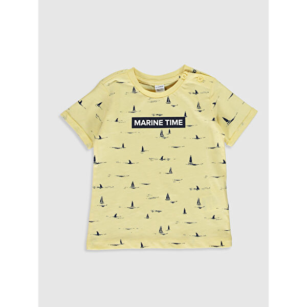 Erkek Bebek Baskılı Tişört Baba Oğul Kombini