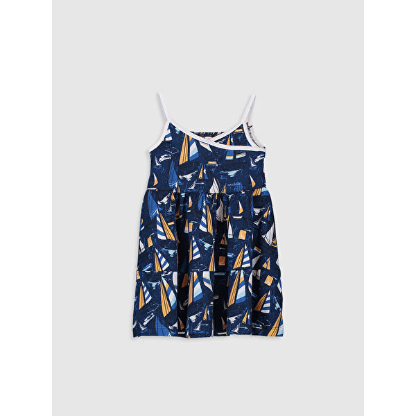 Kız Bebek Baskılı Elbise  Aile Kombini