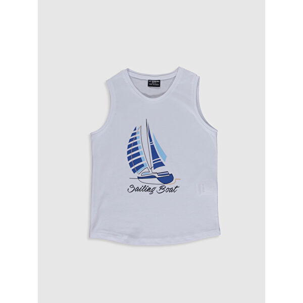 Erkek Çocuk Baskılı Pamuklu Atlet  Aile Kombini