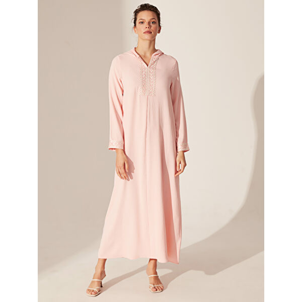 LCW GRACE Rahat Kalıp Uzun Kollu Krep Kadın Elbise