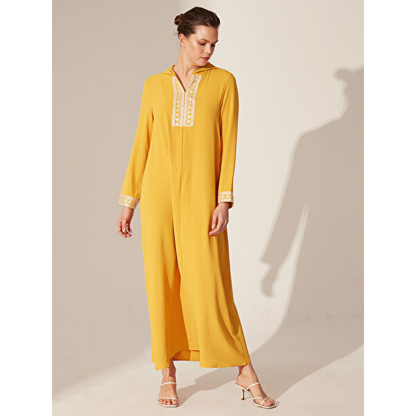 LCW GRACE Rahat Kalıp Uzun Kollu Krep Kadın Elbise