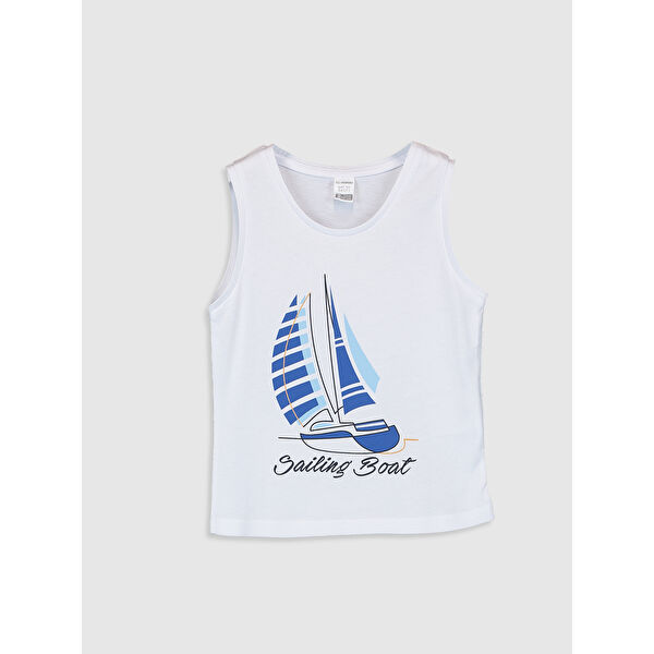 Erkek Bebek Baskılı Atlet  Aile Kombini