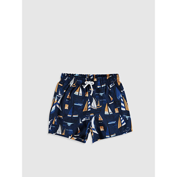 Erkek Bebek Baskılı Yüzme Şort  Aile Kombini