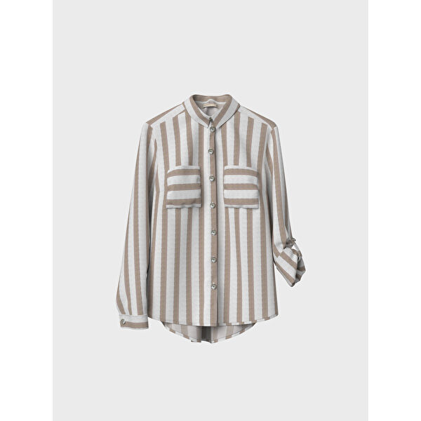 Dokulu Kumaştan Gömlek Dokulu Kumaştan Gömlek