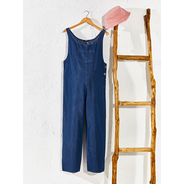 Standart Fit Kadın Jean Hamile Tulum