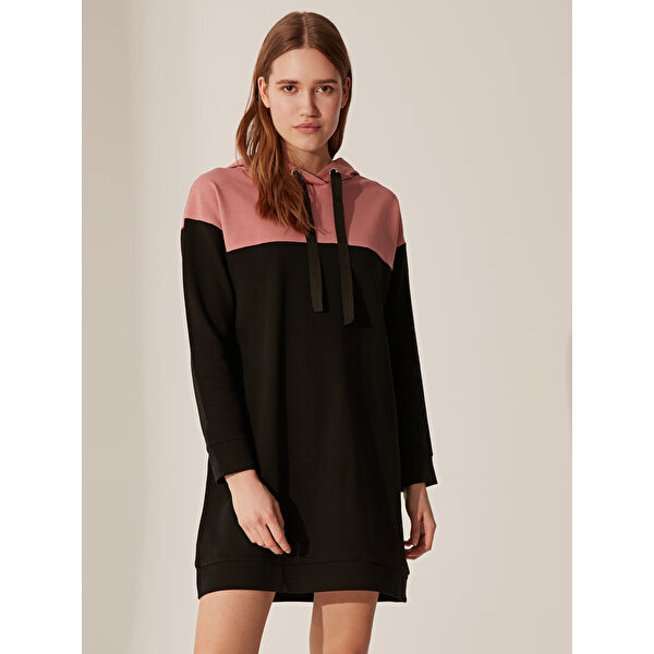 LCW CASUAL Uzun Kollu Sweatshirt Kumaşı Kadın Elbise