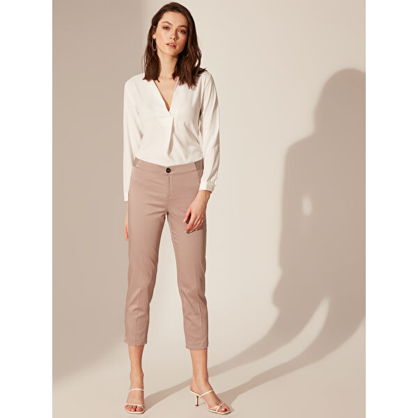 LCW BASIC Standart Fit Saten Kadın Pantolon