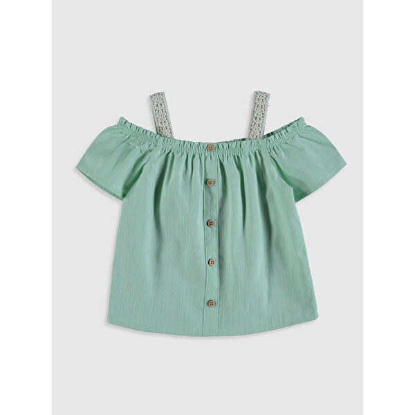 Omuzları Açık Kız Bebek Bluz