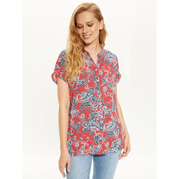 LCW GRACE Kısa Kollu Krinkle Kadın Gömlek