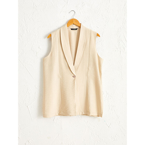 LCW CLASSIC Kolsuz Krep Kadın İnce Krep Yelek LCW CLASSIC Kolsuz Krep Kadın İnce Krep Yelek