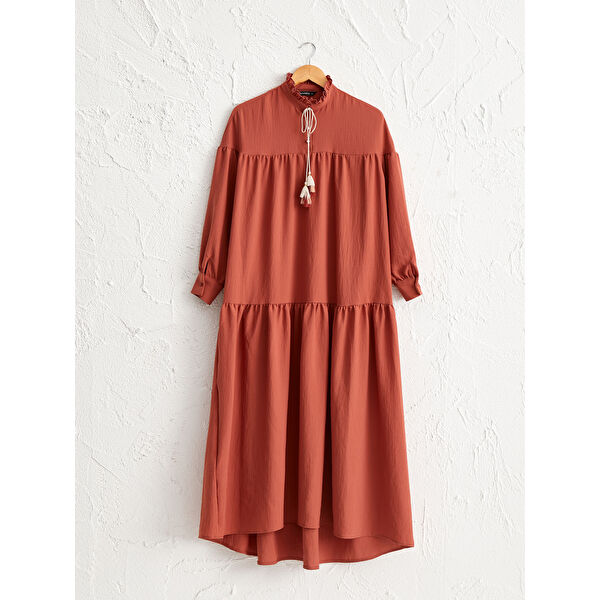 Yaka Detaylı Salaş Elbise