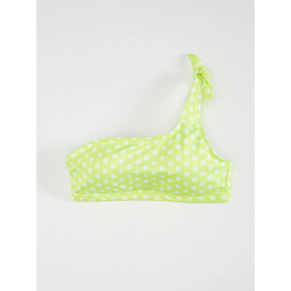 Puantiyeli Tek Omuz Bikini Üst Puantiyeli Tek Omuz Bikini Üst