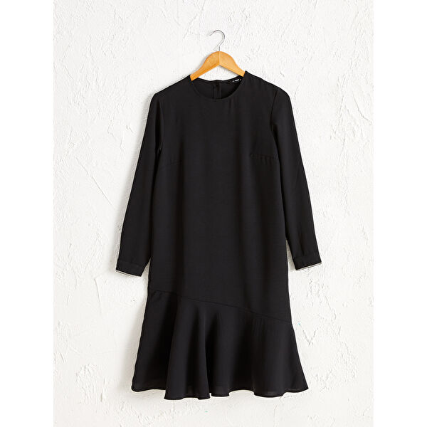 LCW CLASSIC Bisiklet Yaka Uzun Kollu Krep Kadın Tunik