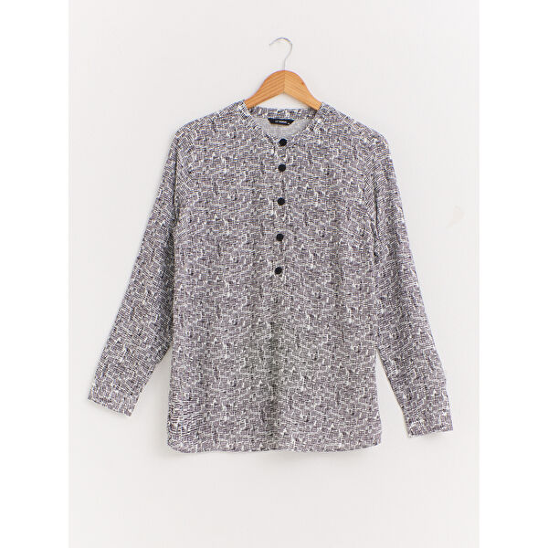 LCW GRACE Standart Fit Uzun Kollu Kadın Desenli Viskon Bluz