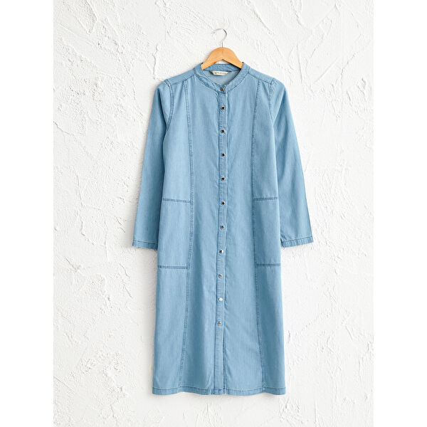 LCW GRACE Hakim Yaka Uzun Kollu Kadın Jean Tunik