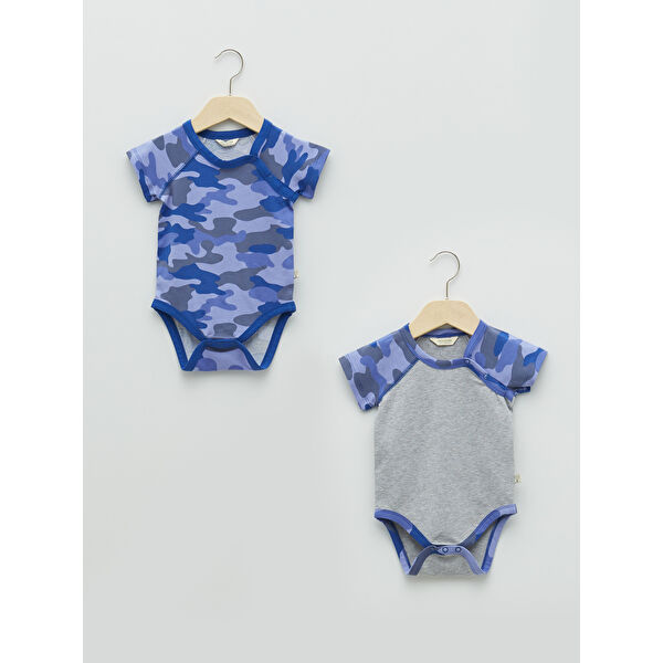 Organik Pamuklu Baskılı Çıtçıtlı Body 2'li