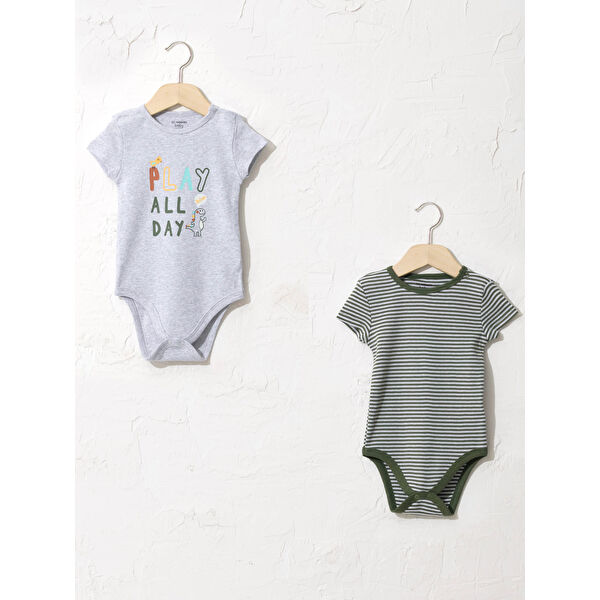 Erkek Bebek Çıtçıtlı Body 2'li