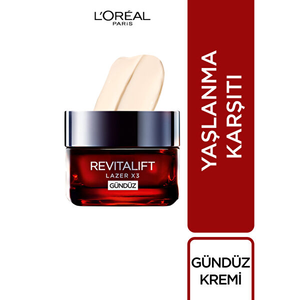 L'Oréal Paris Revitalift Lazer X3 Yoğun Yaşlanma Karşıtı Gündüz Bakım Kremi L'Oréal Paris Revitalift Lazer X3 Yoğun Yaşlanma Karşıtı Gündüz Bakım Kremi