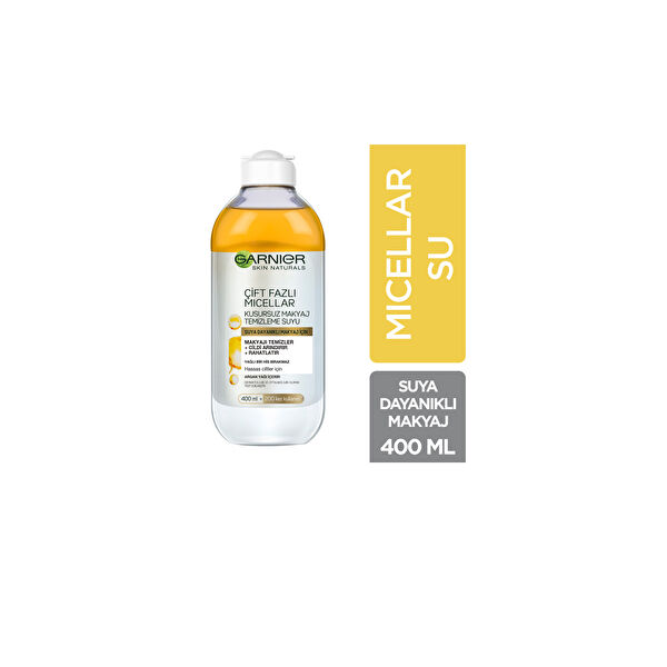 Garnier Çift Fazlı Micellar Kusursuz Makyaj Temizleme Suyu 400ML Garnier Çift Fazlı Micellar Kusursuz Makyaj Temizleme Suyu 400ML