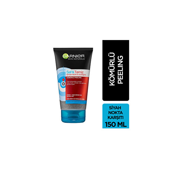 Garnier Saf & Temiz Siyah Nokta Karşıtı Kömürlü Peeling 150 ml Garnier Saf & Temiz Siyah Nokta Karşıtı Kömürlü Peeling 150 ml