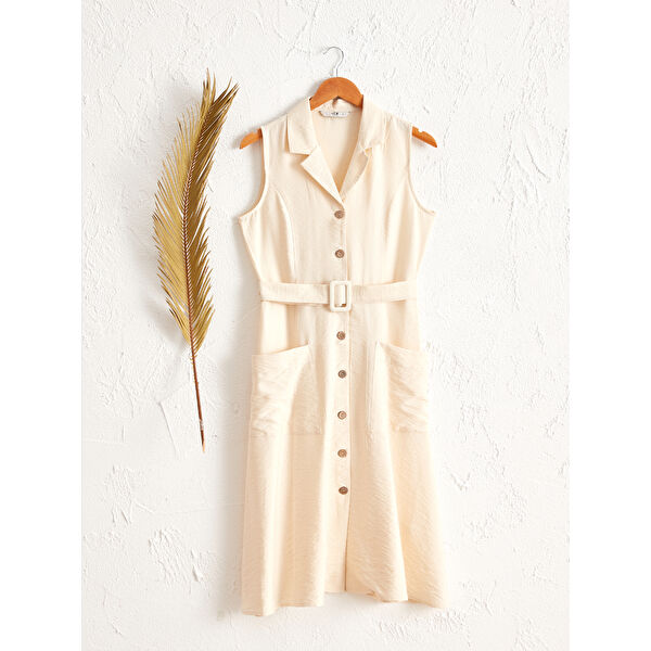Kuşaklı Gömlek Elbise
